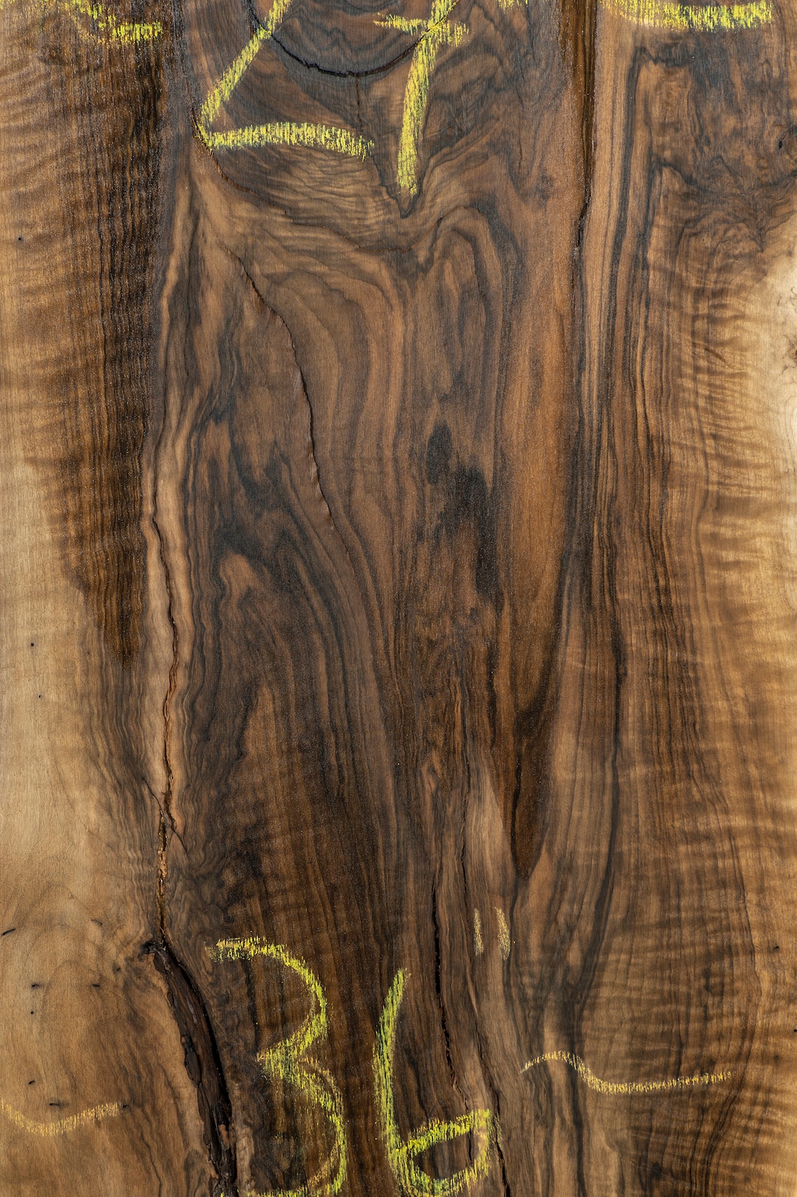 English Walnut Tree Slice. 12 Foot Walnut Bar Top Slab. 12 Foot Curly ...