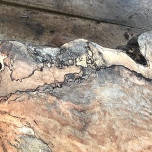 Silver Maple Live Edge Wood Slab. Spalted Maple Wood Slab for Sale ...