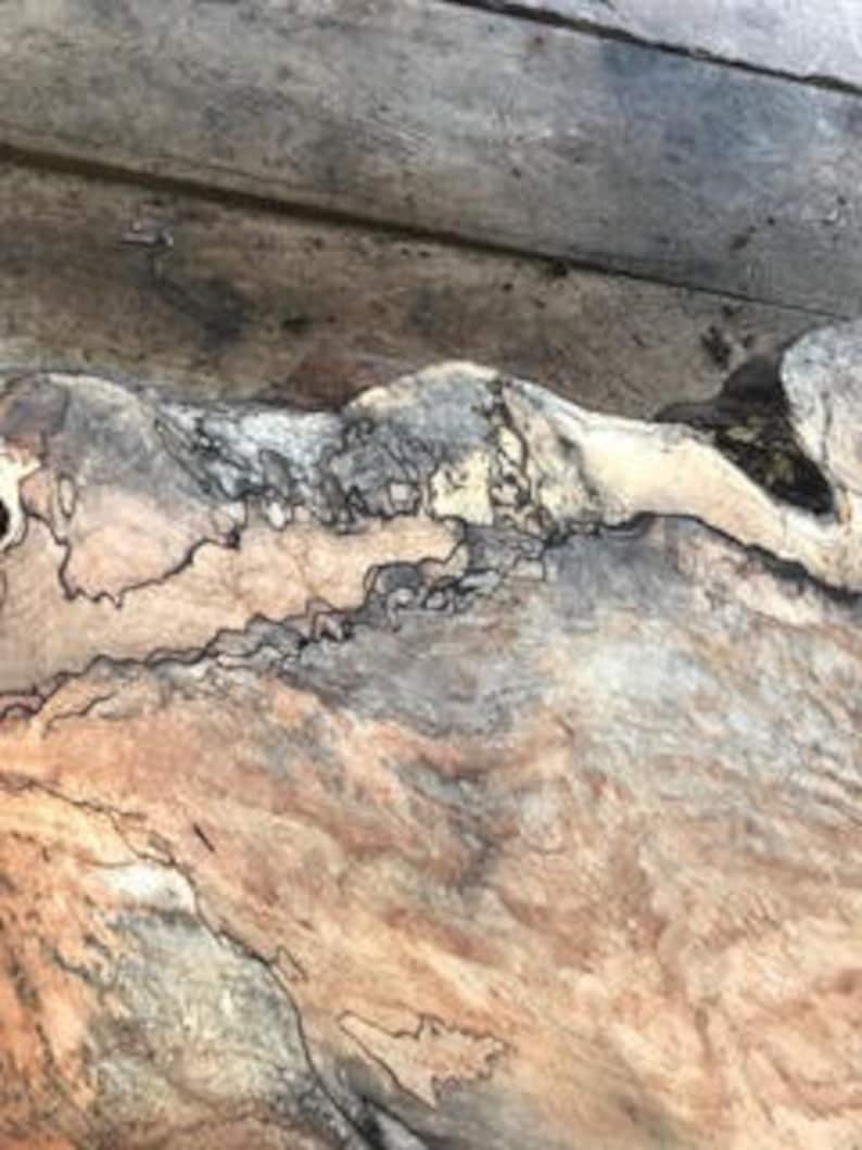 Silver Maple Live Edge Wood Slab. Spalted Maple Wood Slab for Sale ...
