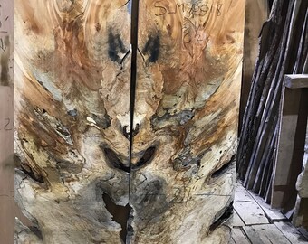 Custom Sliding Door 8 Foot Spalted Maple Live Edge Bookmatched | Etsy