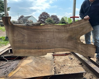 English Walnut Live Edge Wood Reclaimed Wood Slabs Kiln - Etsy