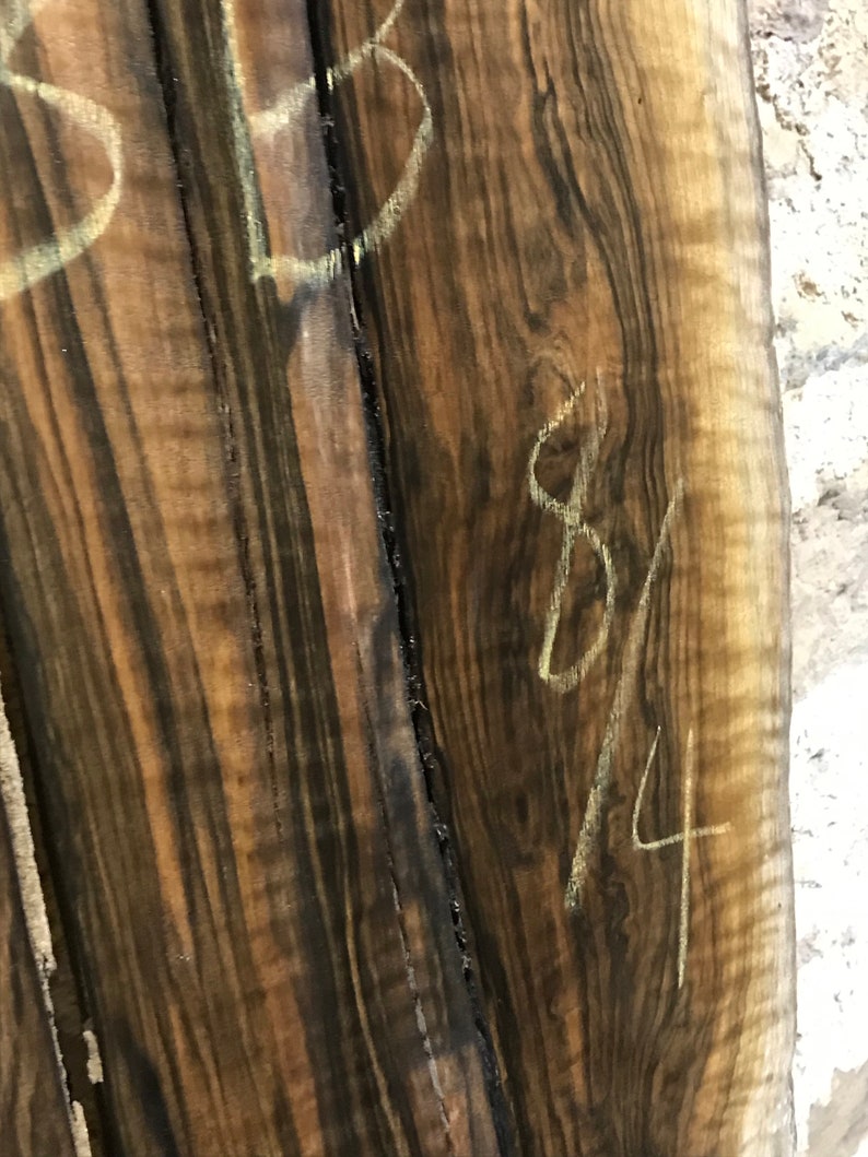 Curly Walnut Wood Slab. 12 Foot Walnut Wood Slab. Long Wood Slab Table ...