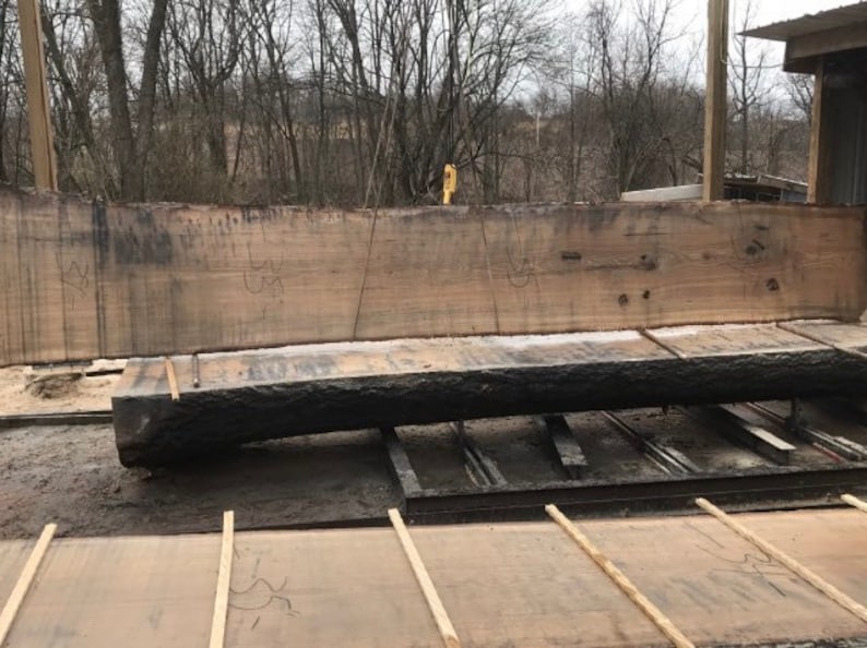 22 Foot Long Oak Wood Slabs or Log for Sale. 22 Foot Oak Bar Top. 22 ...