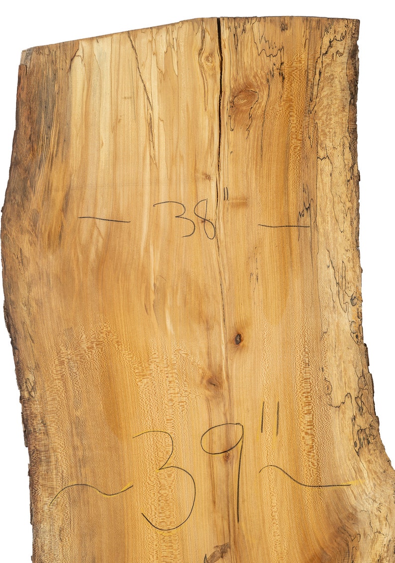 9 Foot Spalted Sycamore Live Edge Wood Slab. 9 Foot Sycamore Dining ...