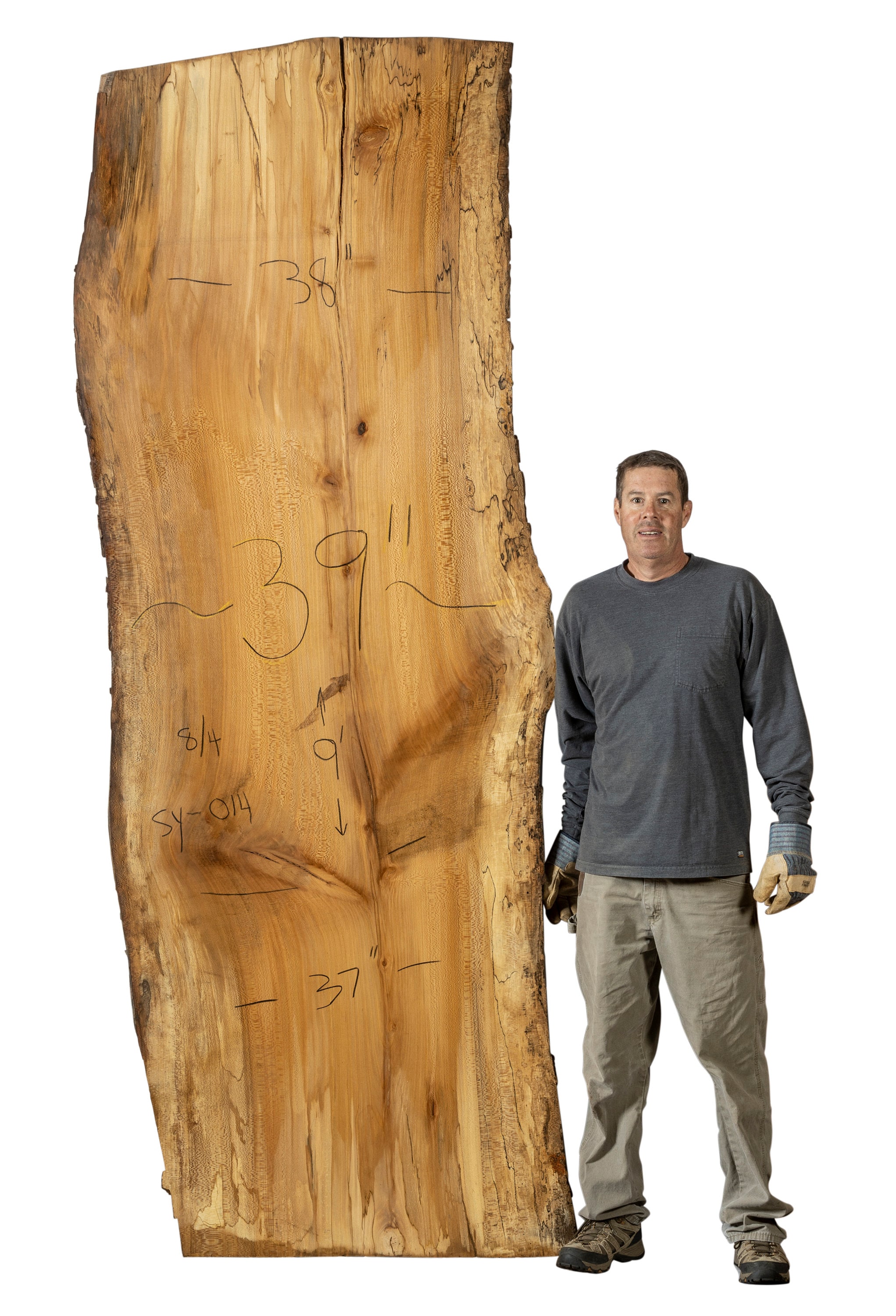 9 Foot Spalted Sycamore Live Edge Wood Slab. 9 Foot Sycamore Dining ...