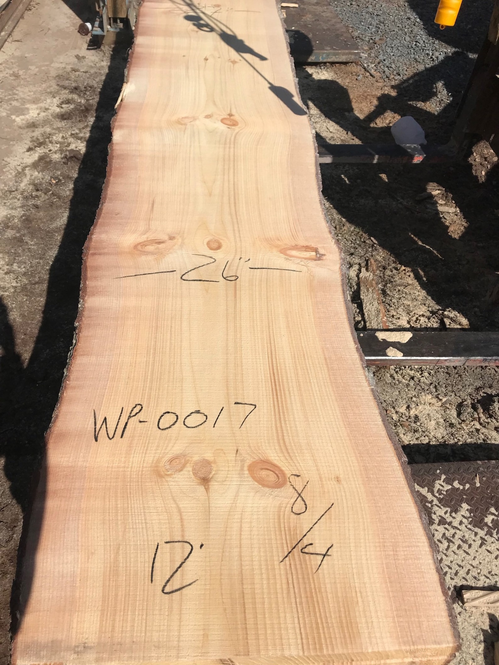 12 Foot White Pine Wood Slab. 12 Foot Long Wood Slab. 12 Foot Pine Wood ...