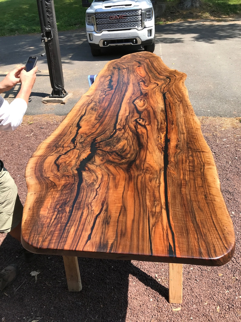 12 Foot English Walnut Live Edge Wood Slab. Walnut Decor. Huge Walnut ...