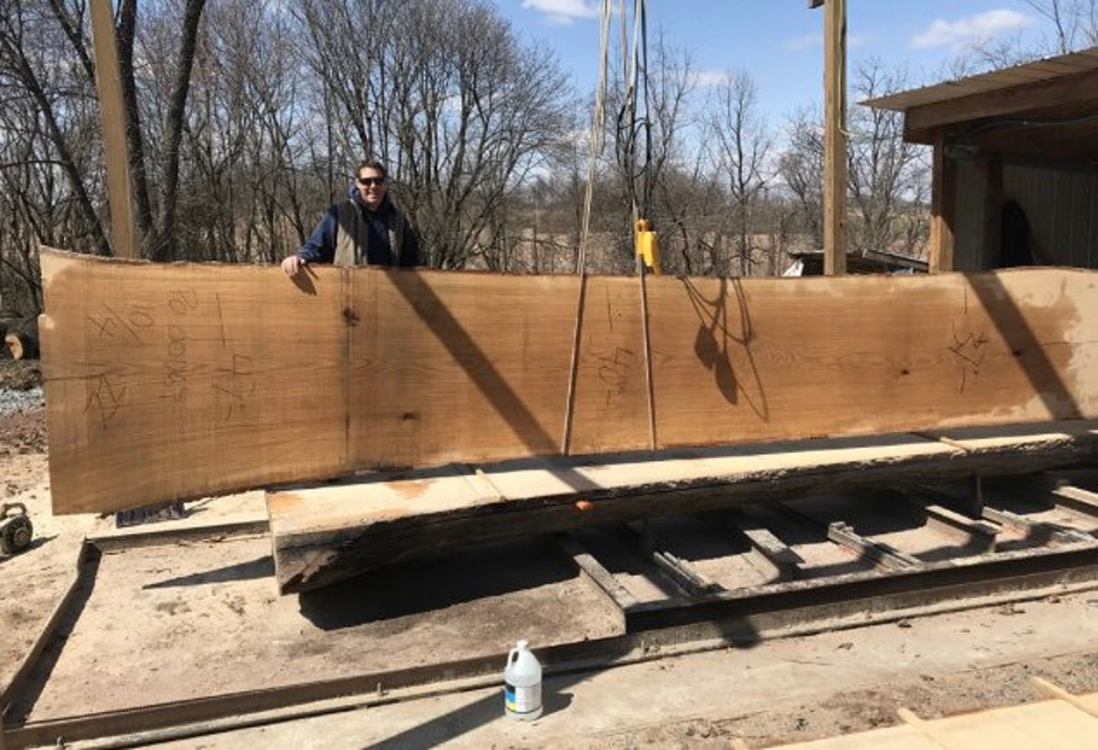 22 Foot Long Oak Wood Slabs or Log for Sale. 22 Foot Oak Bar Top. 22 ...