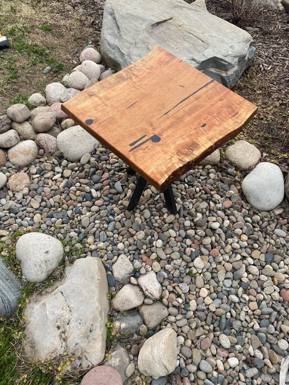 End Table | Live Edge Wood | Reclaimed Wood Slabs | Kiln Dried Wood for ...