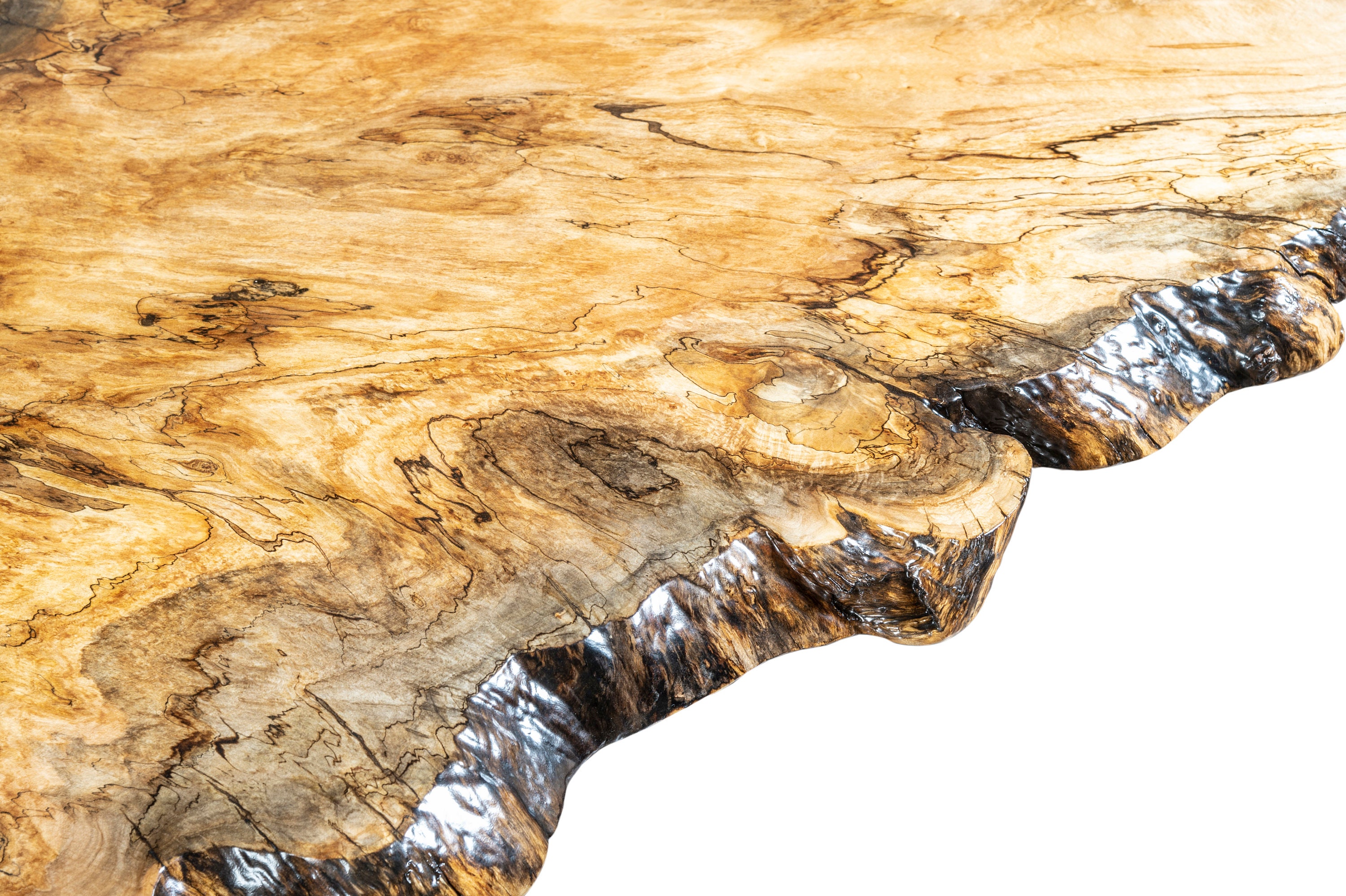 Live Edge Maple Wood Slab. Spalted Maple Wood Slab. Eight Foot Maple ...