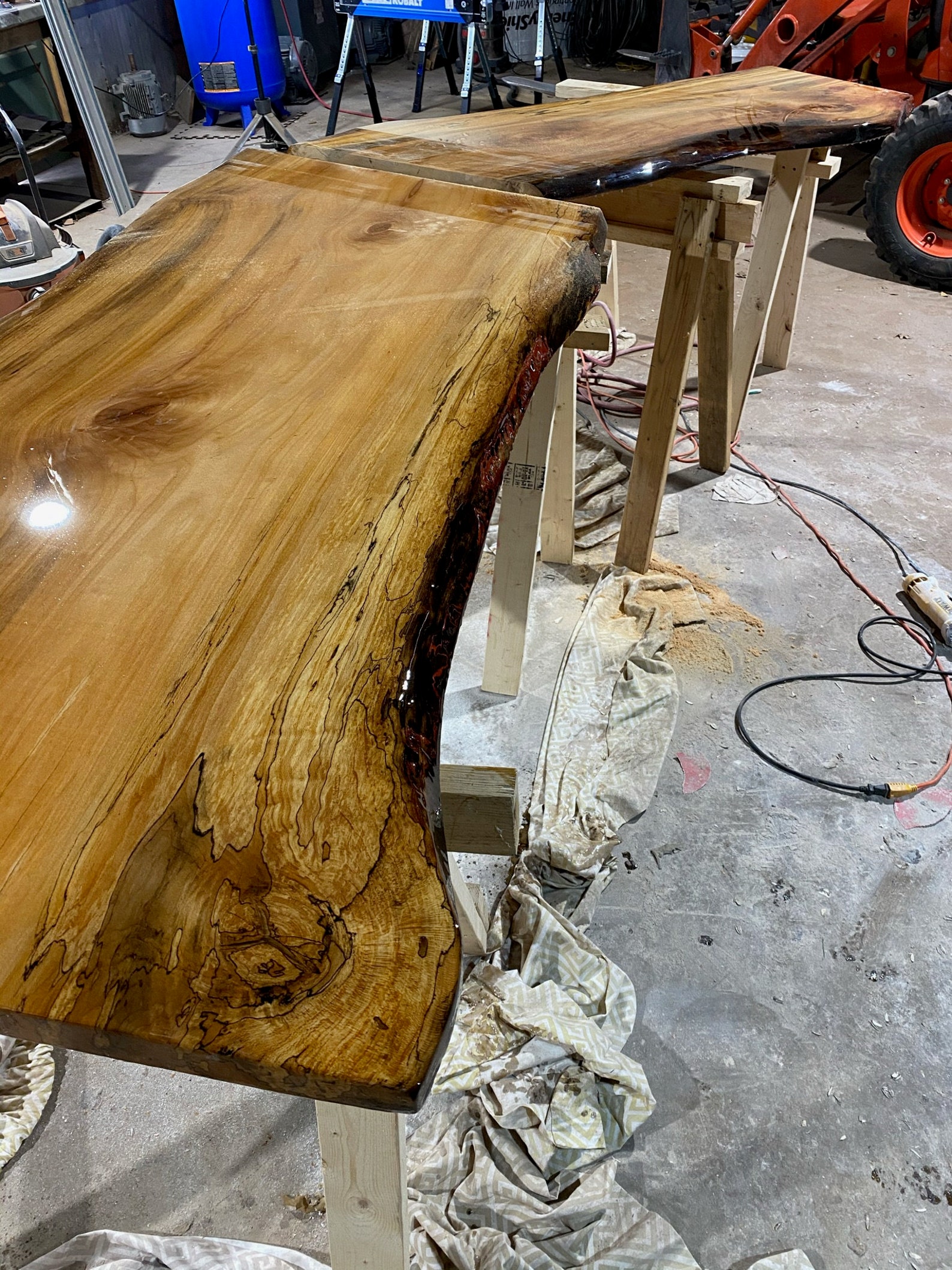 8 Foot Sycamore Wood Slab. Dining Table - Etsy