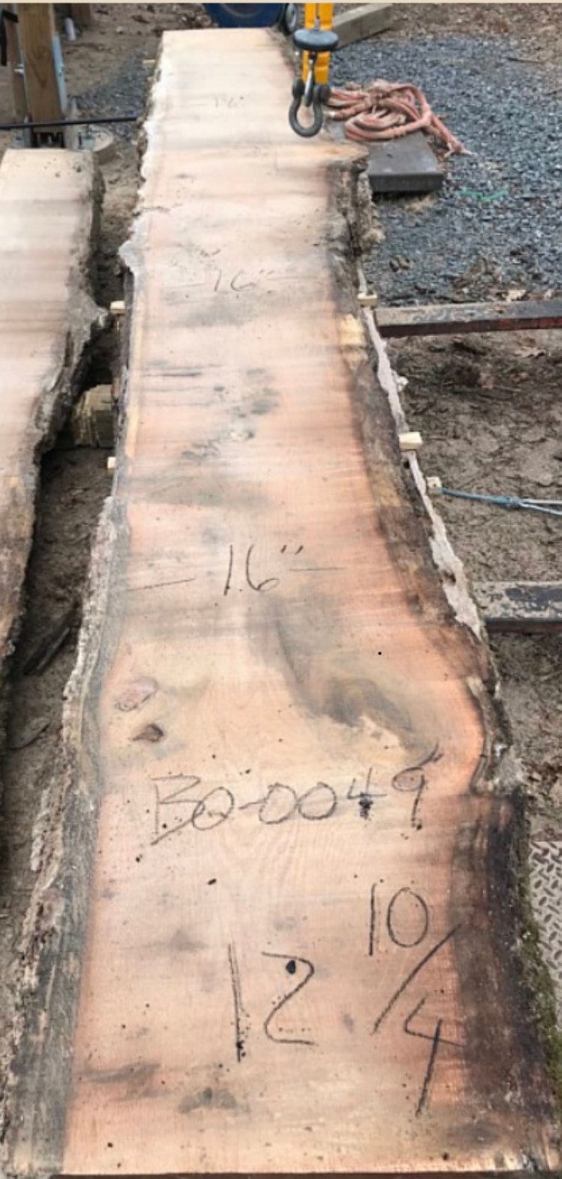 12 Foot Long Live Edge Oak Wood Slab - Etsy