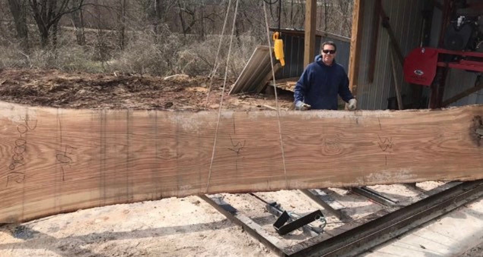 22 Foot Long Oak Wood Slabs or Log for Sale. 22 Foot Oak Bar Top. 22 ...