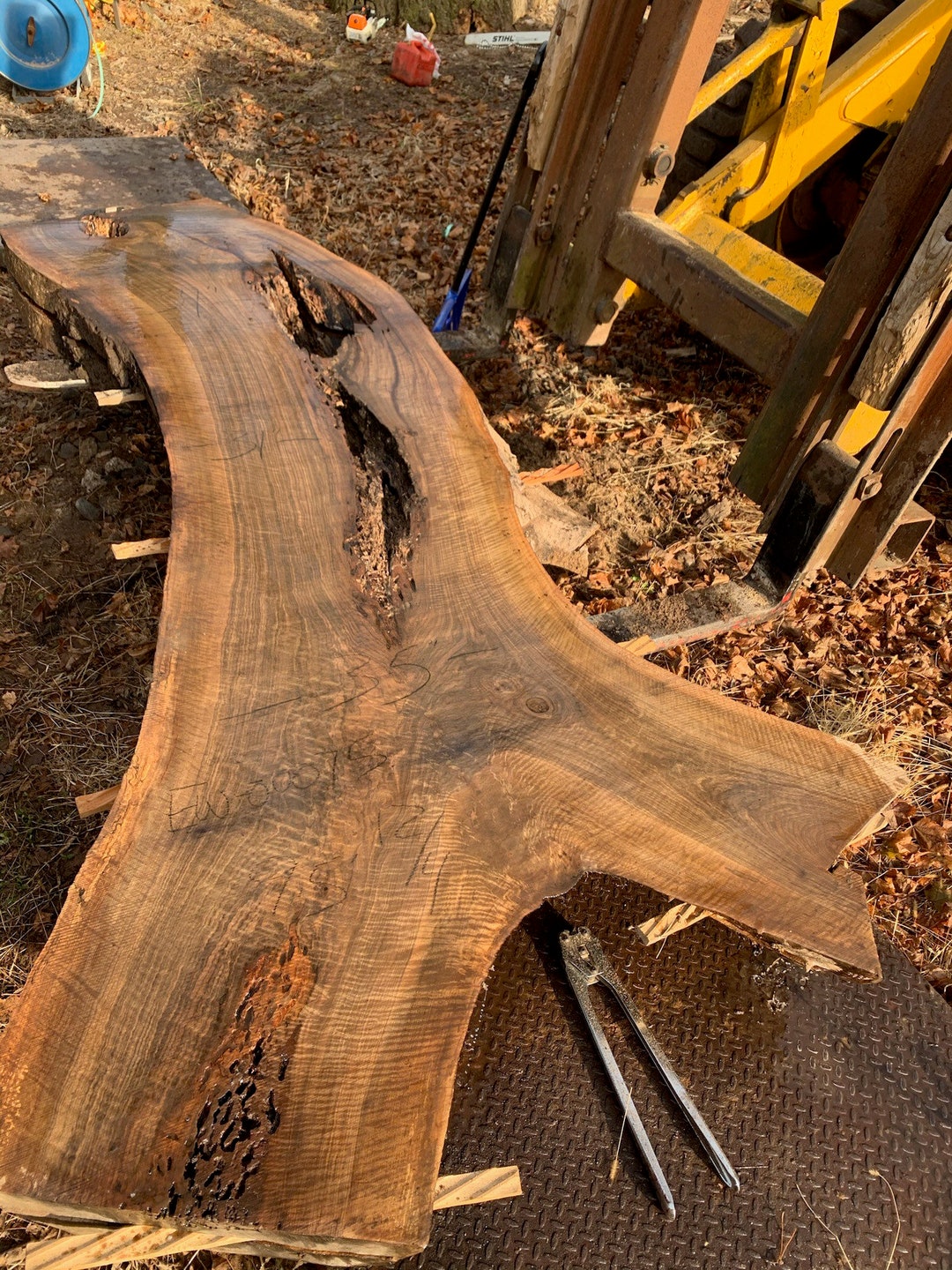 English Walnut | Live Edge Wood | Reclaimed Wood Slabs | Kiln Dried ...