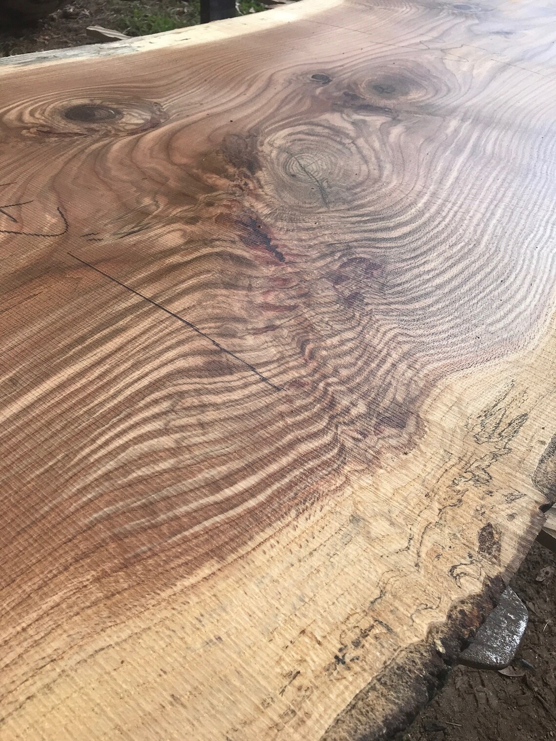 Nine Foot Red Oak Live Edge Wood Slab - Etsy
