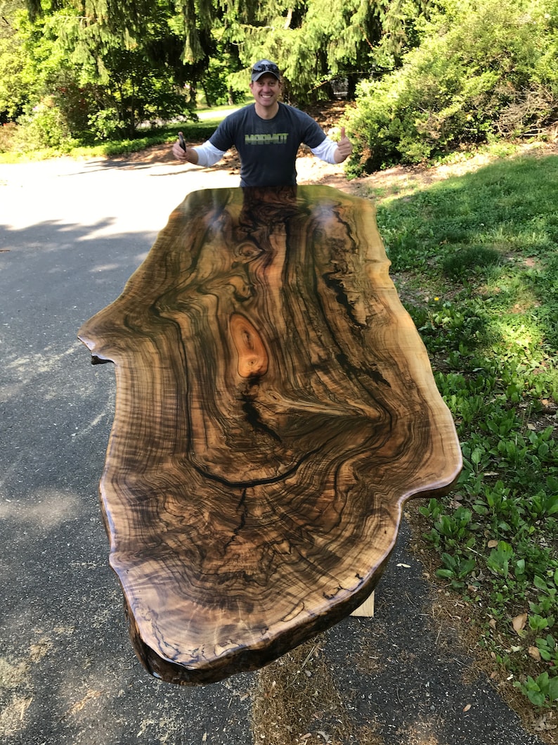 12 Foot English Walnut Live Edge Wood Slab. Walnut Decor. Huge Walnut ...