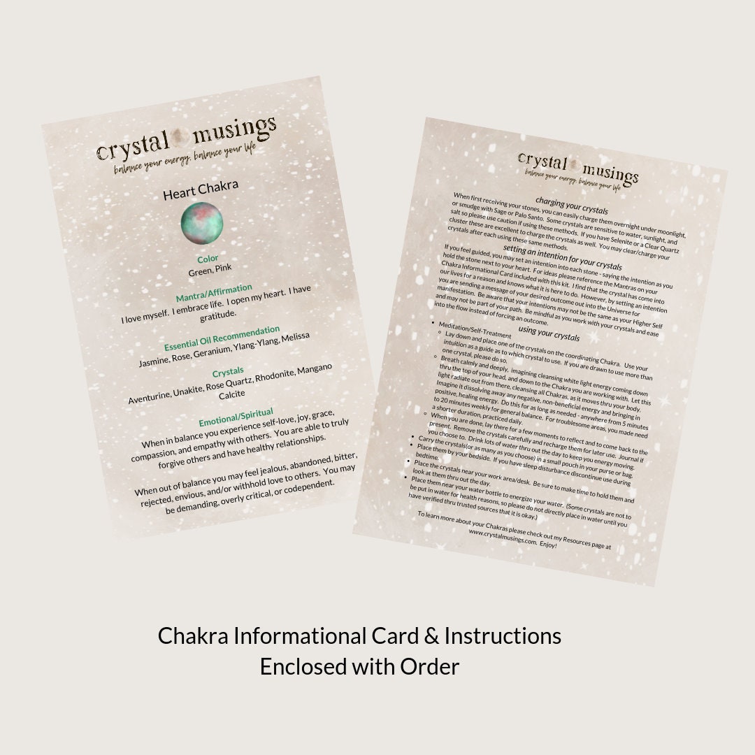 Heart Chakra Kit / Pink / Heart Chakra Set | Etsy