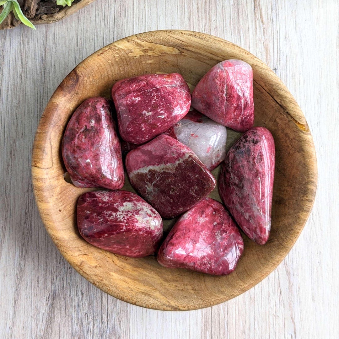 Thulite Tumbled Stone - You Pick! - Etsy