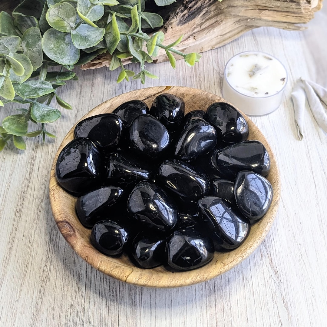 Jet Tumbled Stone / Black Jet Gemstone - Etsy