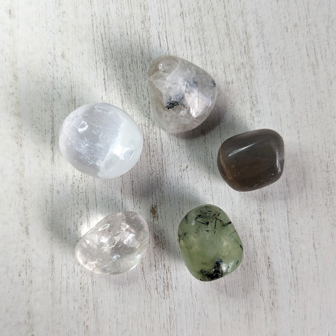 Full Moon Crystal Kit / Lunar Crystal Set / Moon Crystals - Etsy