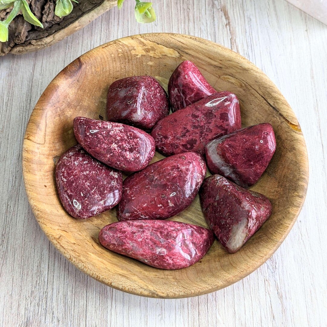 Dark Pink Thulite Tumbled Stone - You Pick! - Etsy