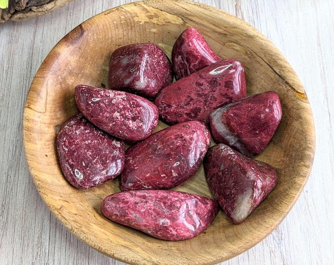 Dark Pink Thulite Tumbled Stone - You Pick! - Etsy