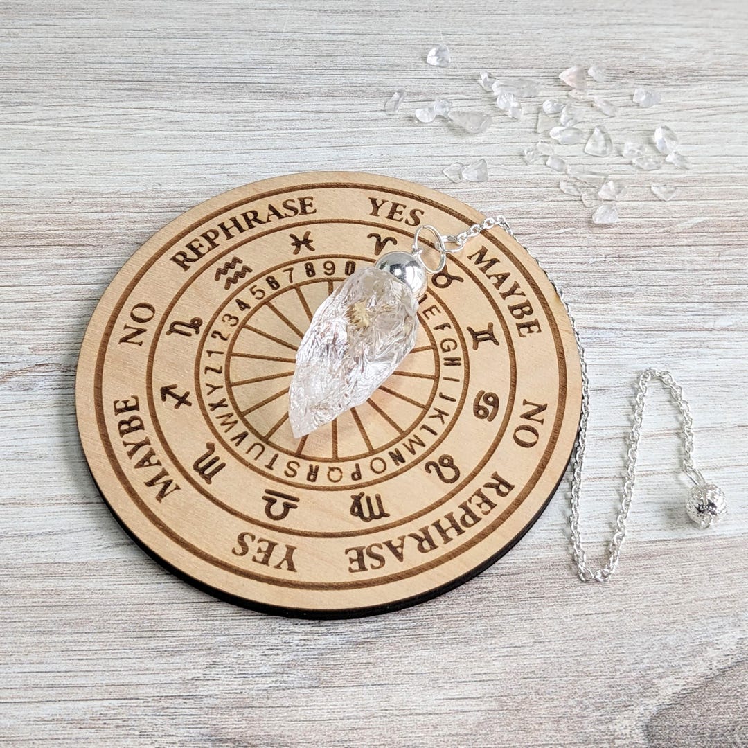 Pendulum Board / Divination Board / Alphabet, Numbers, and Zodiac - Etsy