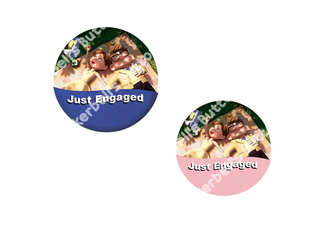 Disney Engagement Buttons-disney Engagement Pins-disney Just Engaged ...