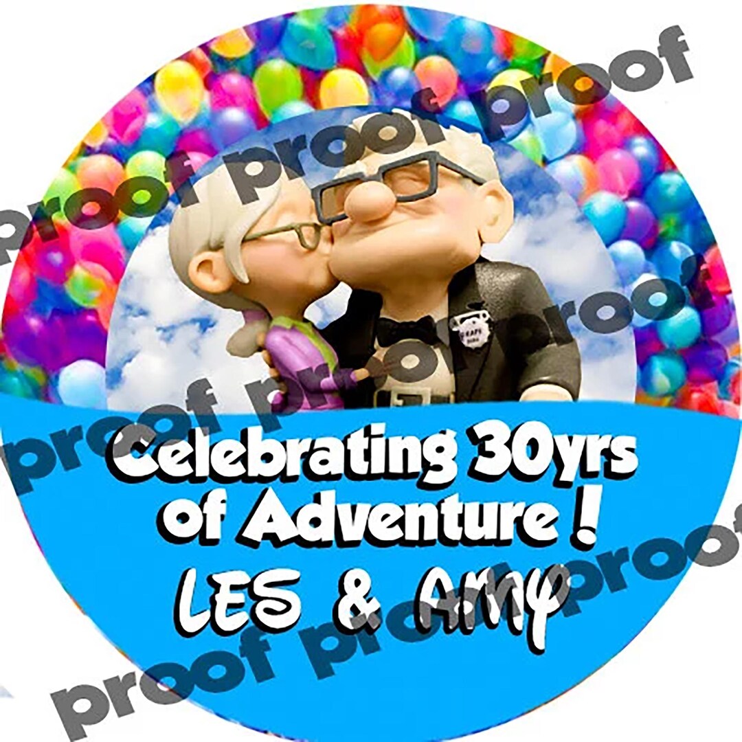 Carl and Ellie Anniversary Button-disney Anniversary Buttons-disney ...