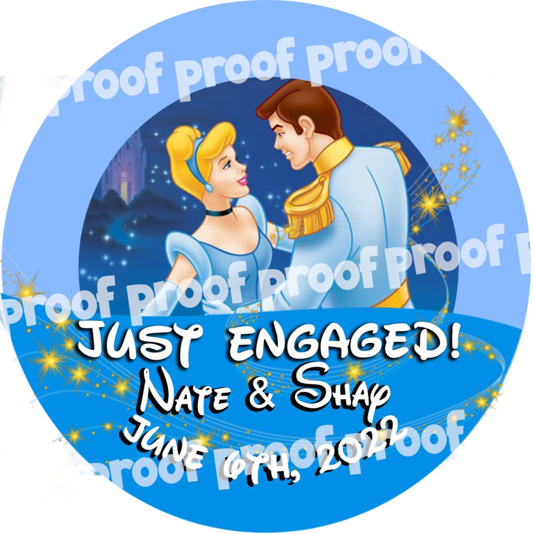 Disney Buttons-disney Engagement Buttons-disney Just Engaged Buttons ...