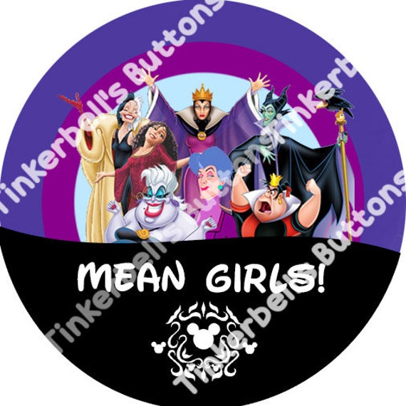 Disney Villains Disney Villain Buttons-disney Mean | Etsy