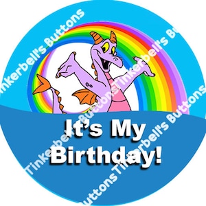 Figment Birthday Buttons- Disney Figment Birthday Button-disney ...