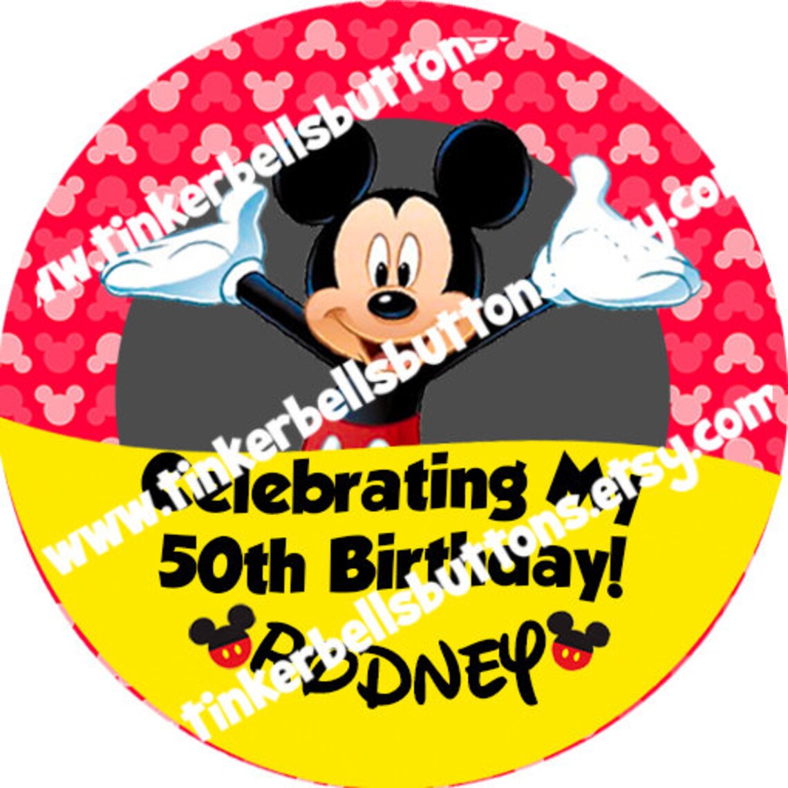 Mickey Birthday Buttons-Mickey Birthday Pins-Disney | Etsy