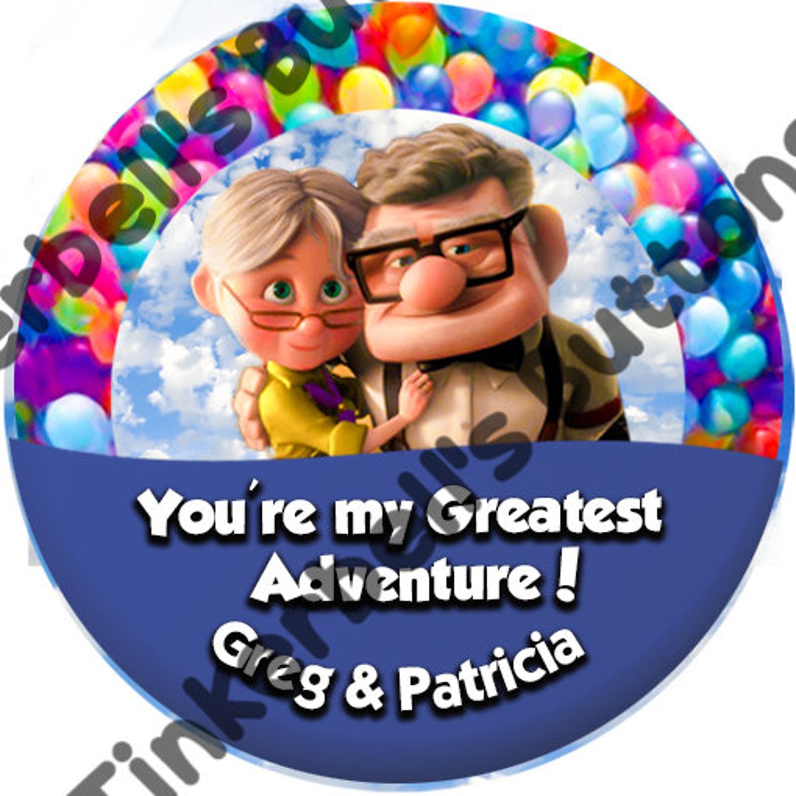 Carl and Ellie Buttons-carl and Ellie Pins Disney up | Etsy