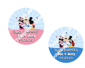 Disney Engagement Buttons-Disney Engagement Pins-Disney Just | Etsy