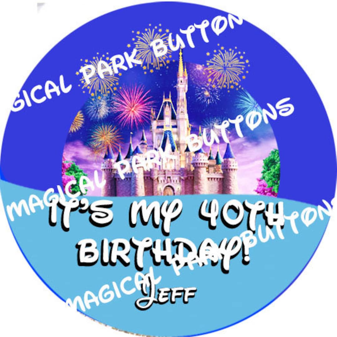 Disney World Castle Button-disney Birthday Buttons-disney - Etsy