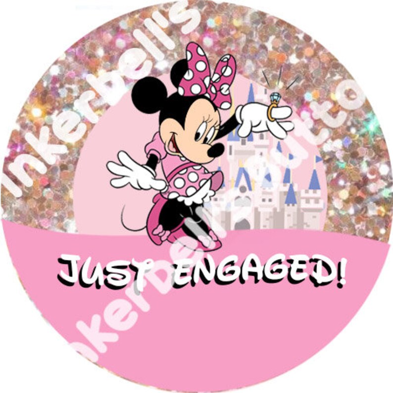 Disney Buttons-disney Engagement Buttons-disney Just Engaged - Etsy UK