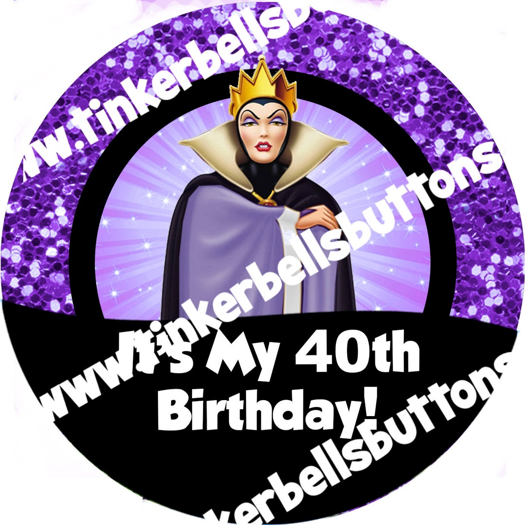 Evil Queen Buttons-evil Queen Pin-disney Villain - Etsy