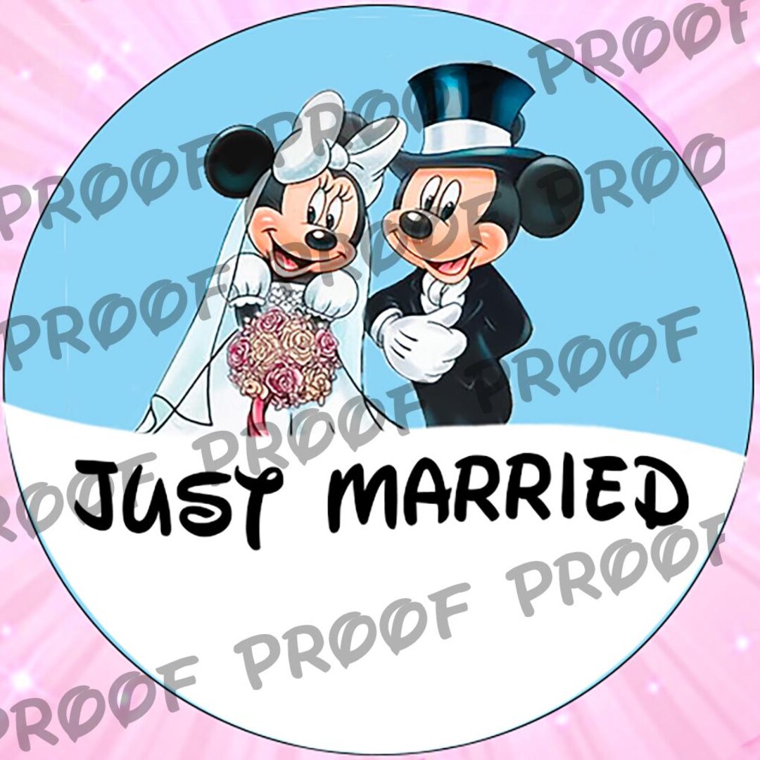 Minnie Bride-mickey Groom-minnie Mickey Bride Groom-just Married Disney ...