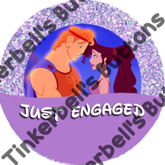 Disney Engagement Badges Disney Just Engaged Badge Disney | Etsy