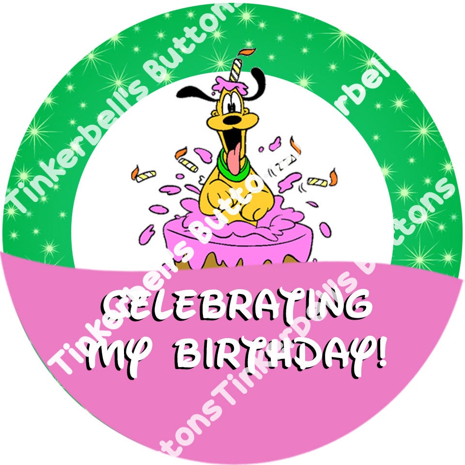 Pluto Buttons-pluto Birthday Buttons-disney Birthday - Etsy