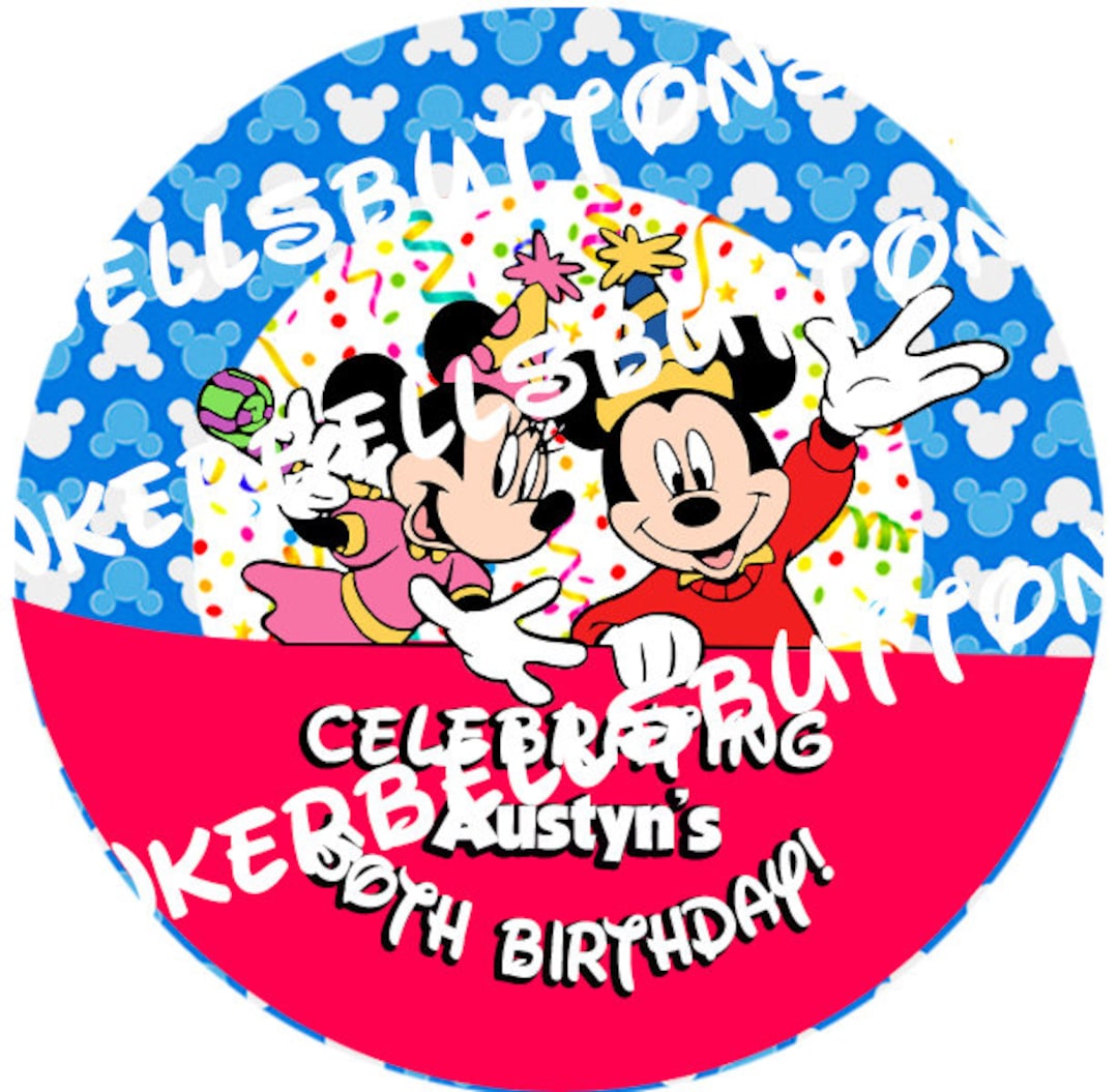 Disney Birthday Buttons Disney Birthday Pins-disney Birthday Pins ...