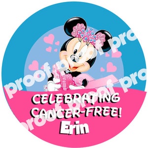 Fighting Breast Cancer Disney Buttons- Breast Cancer Survivor Buttons ...