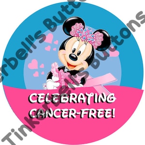Fighting Breast Cancer Disney Buttons- Breast Cancer Survivor Buttons ...