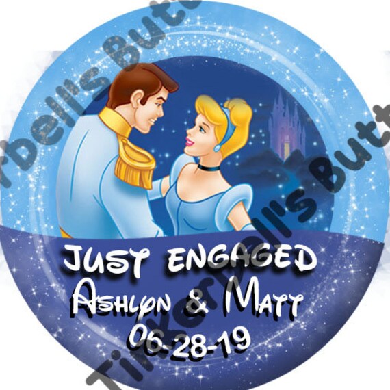 Disney Buttons-disney Engagement Buttons-disney Just Engaged | Etsy