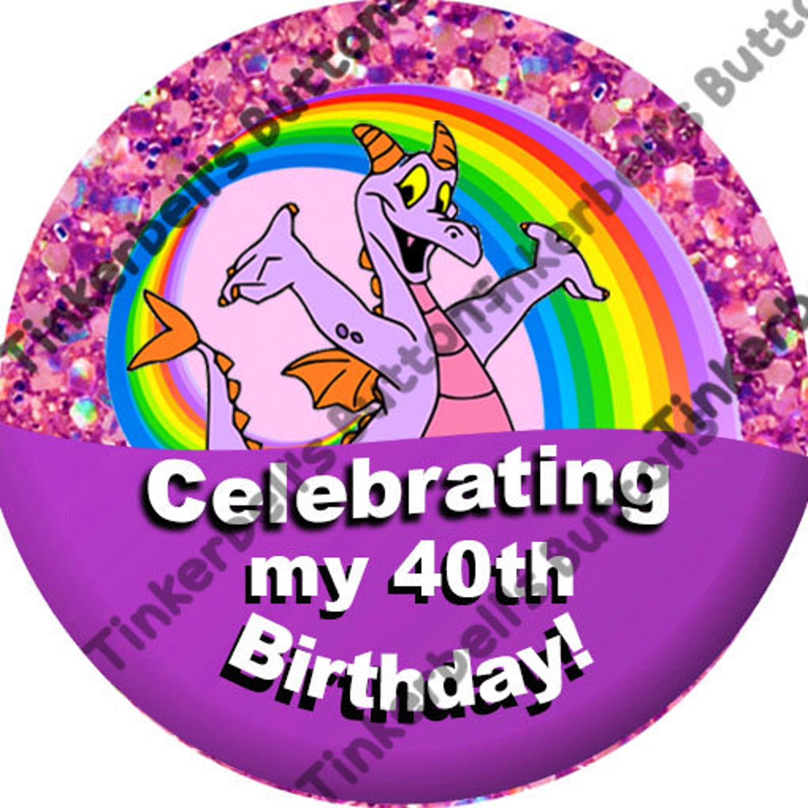 Figment Birthday Buttons Disney Figment Birthday | Etsy