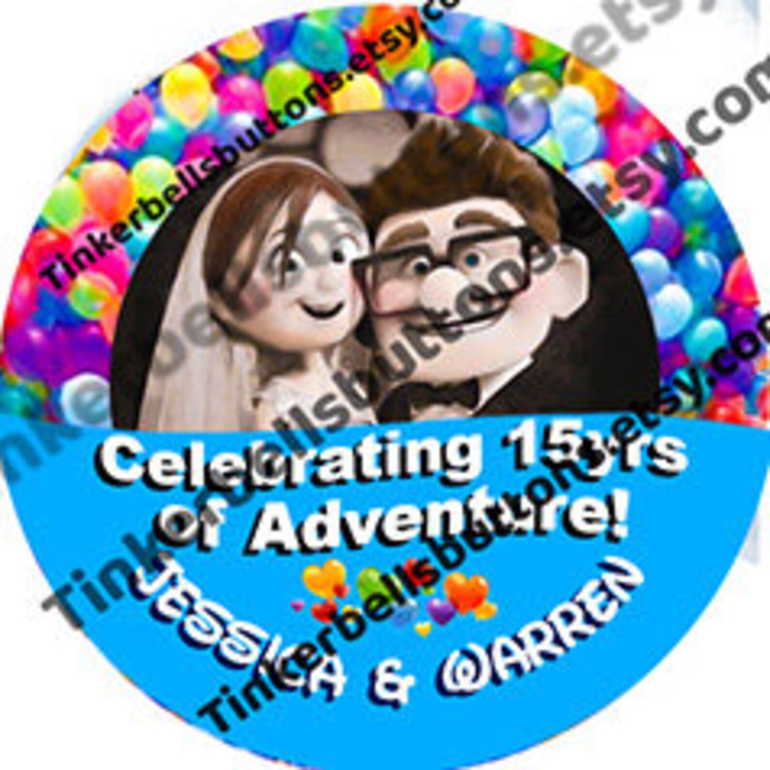 Carl and Ellie Anniversary Button-disney Anniversary | Etsy