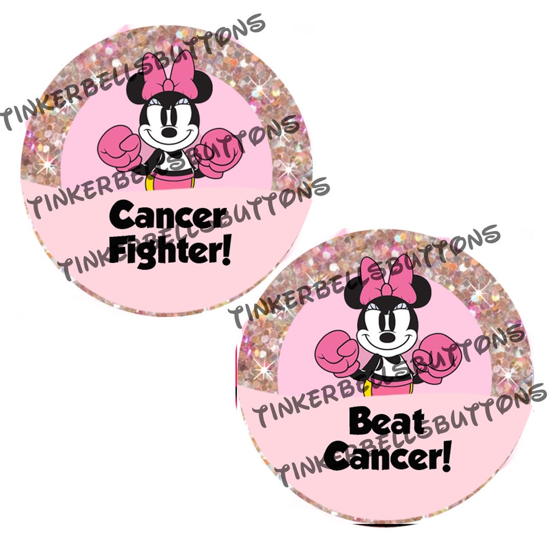Minnie Cancer Free Disney Buttons- Minnie Cancer-free Buttons-disney ...