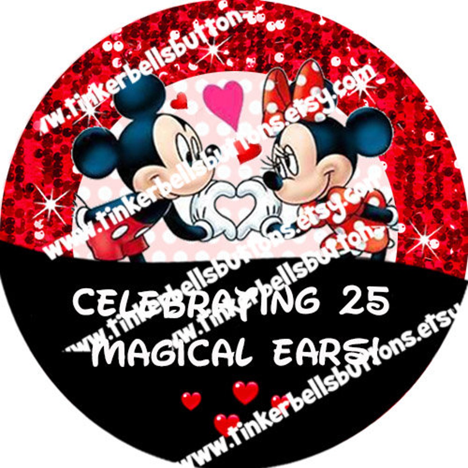 Disney Anniversary Buttons-disney Anniversary Pins-mickey and - Etsy