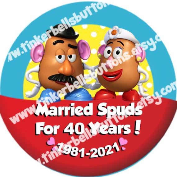 Disney Anniversary Buttons-disney Anniversary Pins-mr & Mrs | Etsy